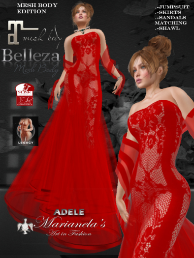 Second Life Marketplace Marianelas Adele Red
